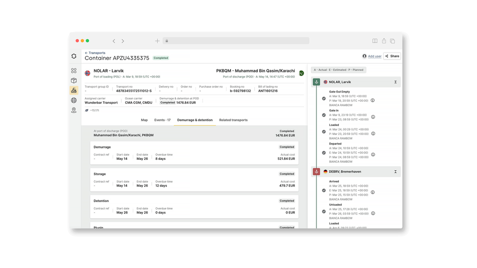 Visibility Hub: Two New Features | Transporeon